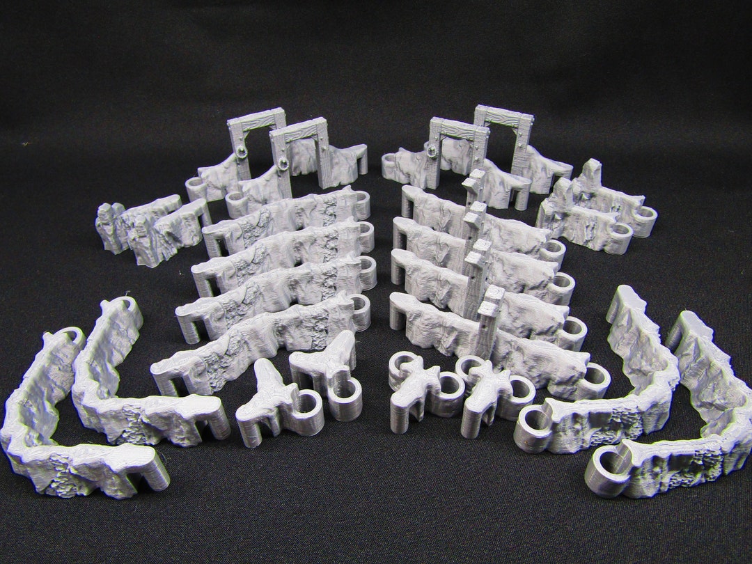 Map Building Walls Tile Set | Mine Style | Scatter Terrian Scenery ...