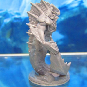 Merrow Merman Monster Creature W/ Sword Mini Miniature Figure 3D ...