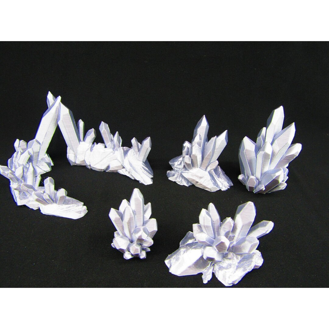 5pc Crystal Stalagmite Scatter Terrain Scenery 3D Printed Mini ...