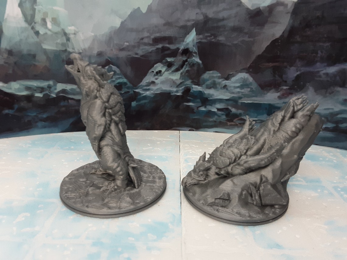 Lot of 2 Dire Penguins Monsters 28mm Scale Figure RPG Fantasy - Etsy