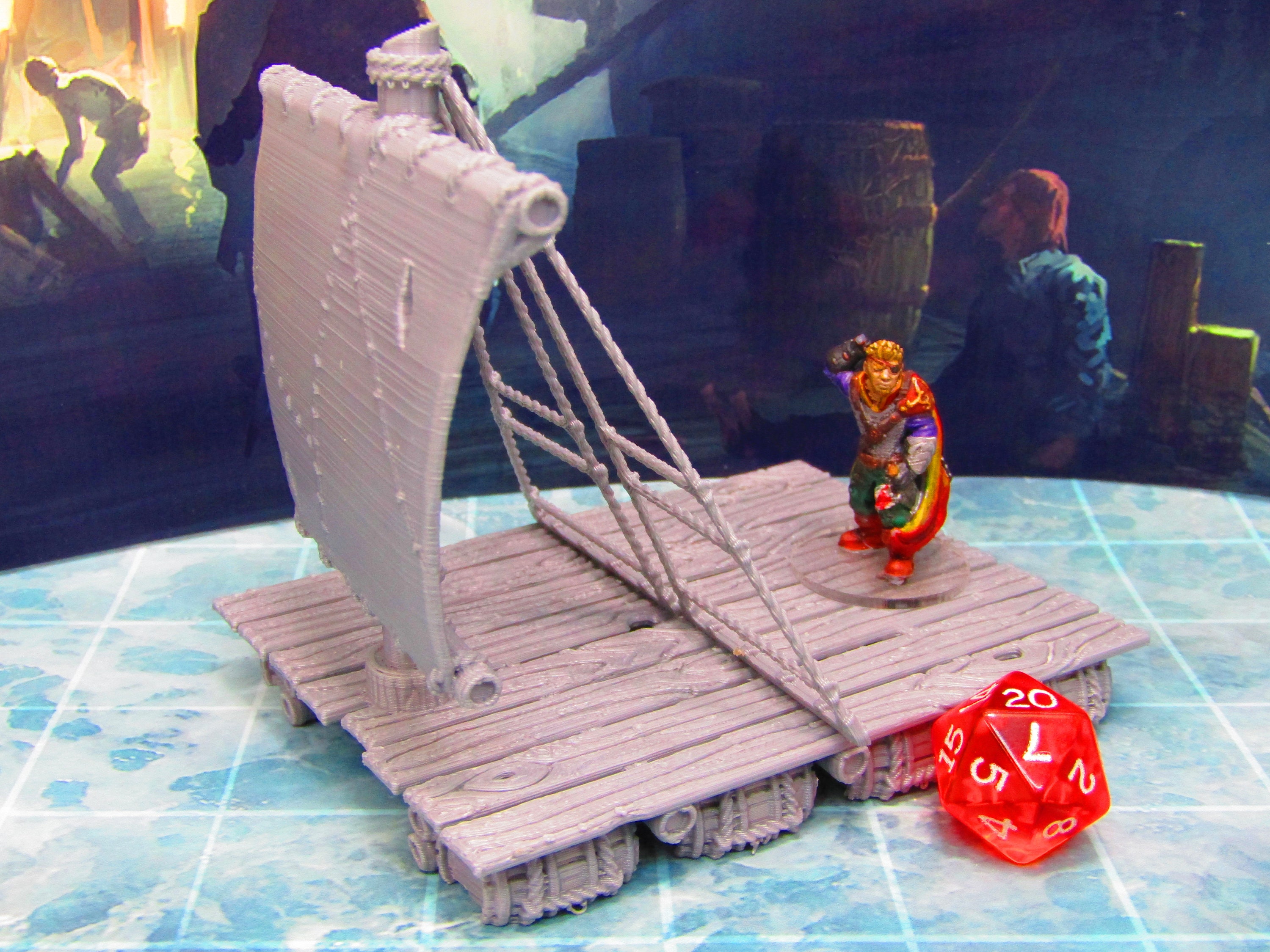 Seafaring Pontoon Sailing Raft Scatter Terrain Scenery 3D | Etsy