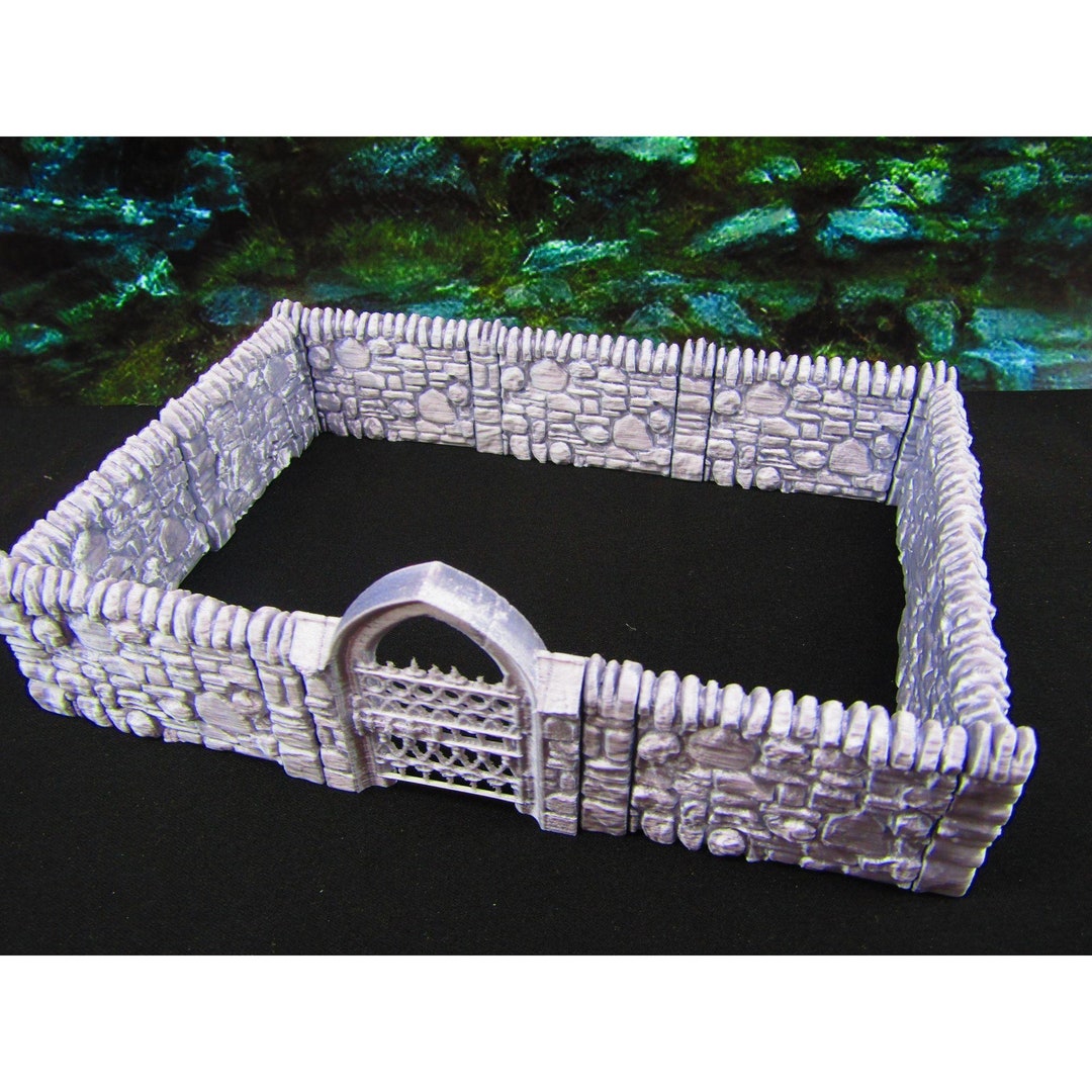 20pc Stone Wall Set Graveyard / Cemetery Scatter Terrain Scenery ...