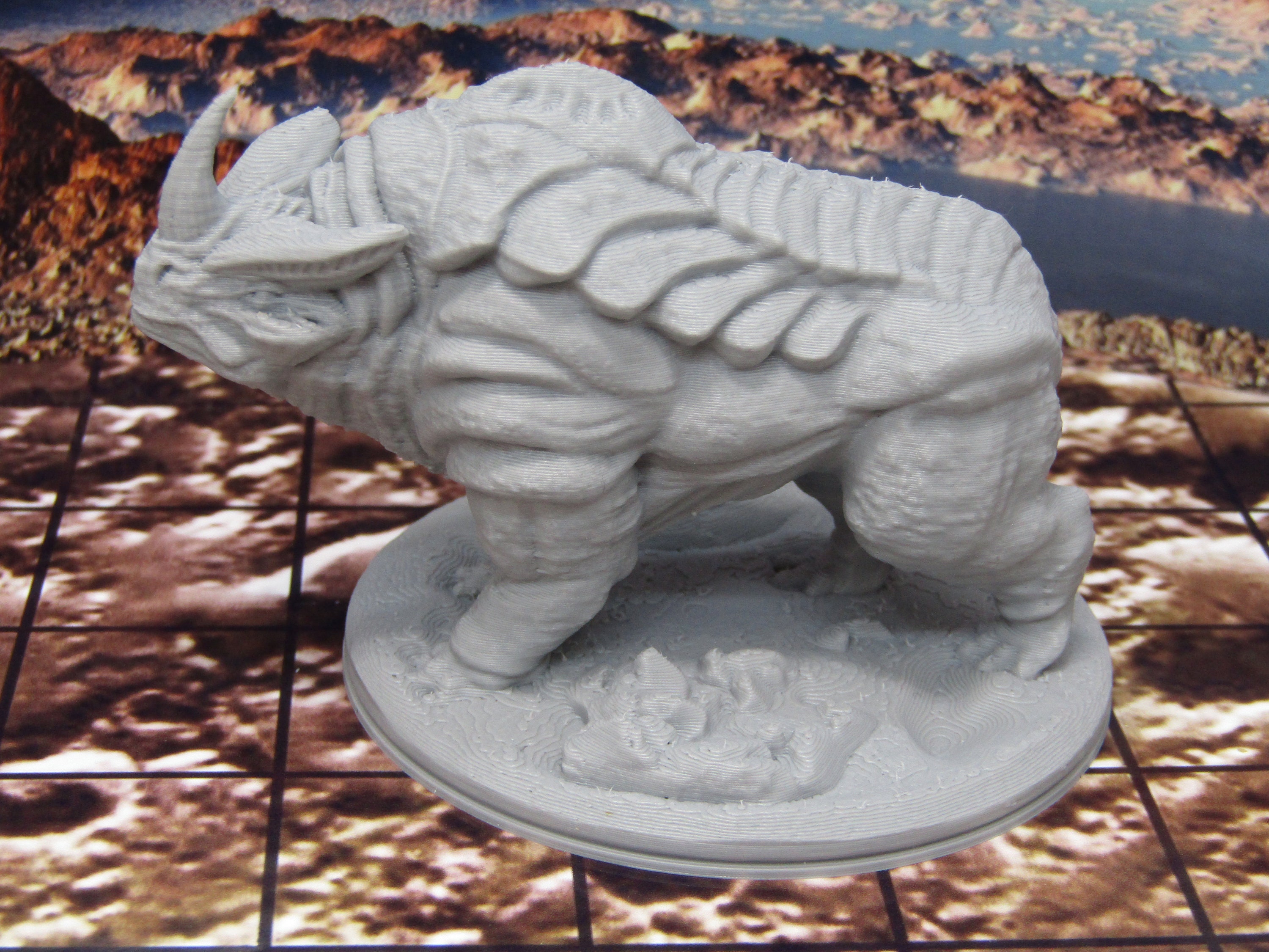 Alien Planet Beast Rhino Monster Mini Miniature Figure 3D | Etsy