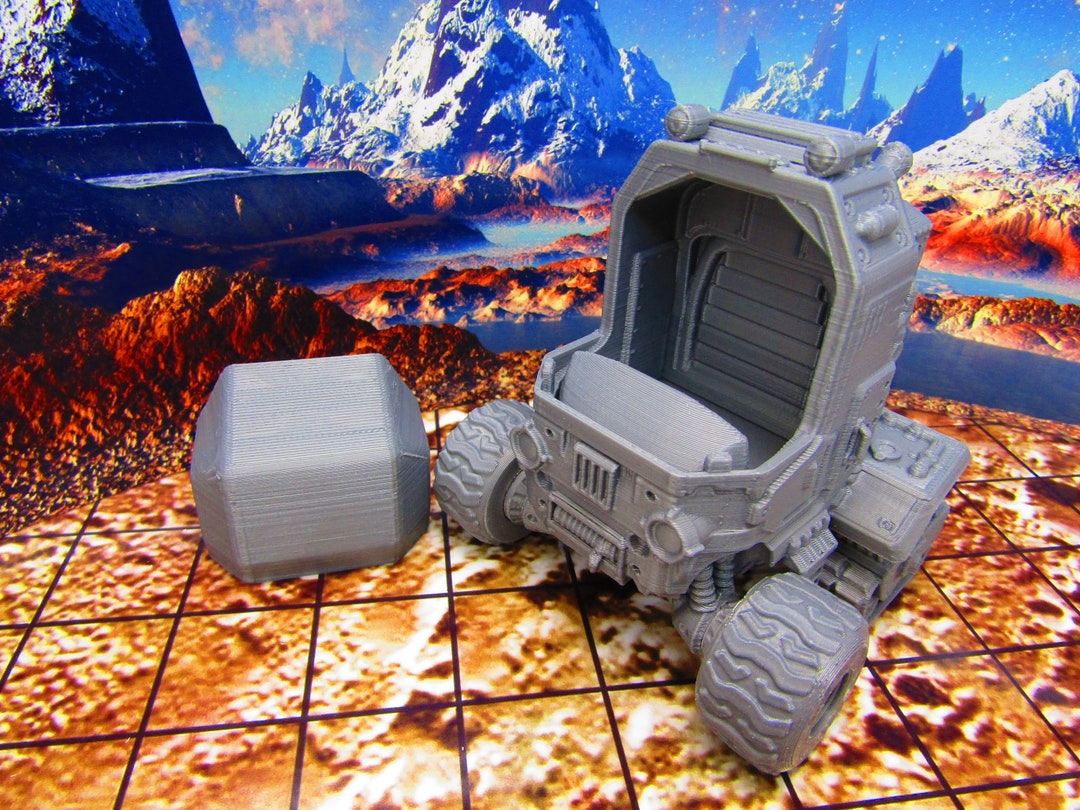 Rover Explorer Truck ATV Vehicle Terrain Scenery Miniature 3D Printed ...
