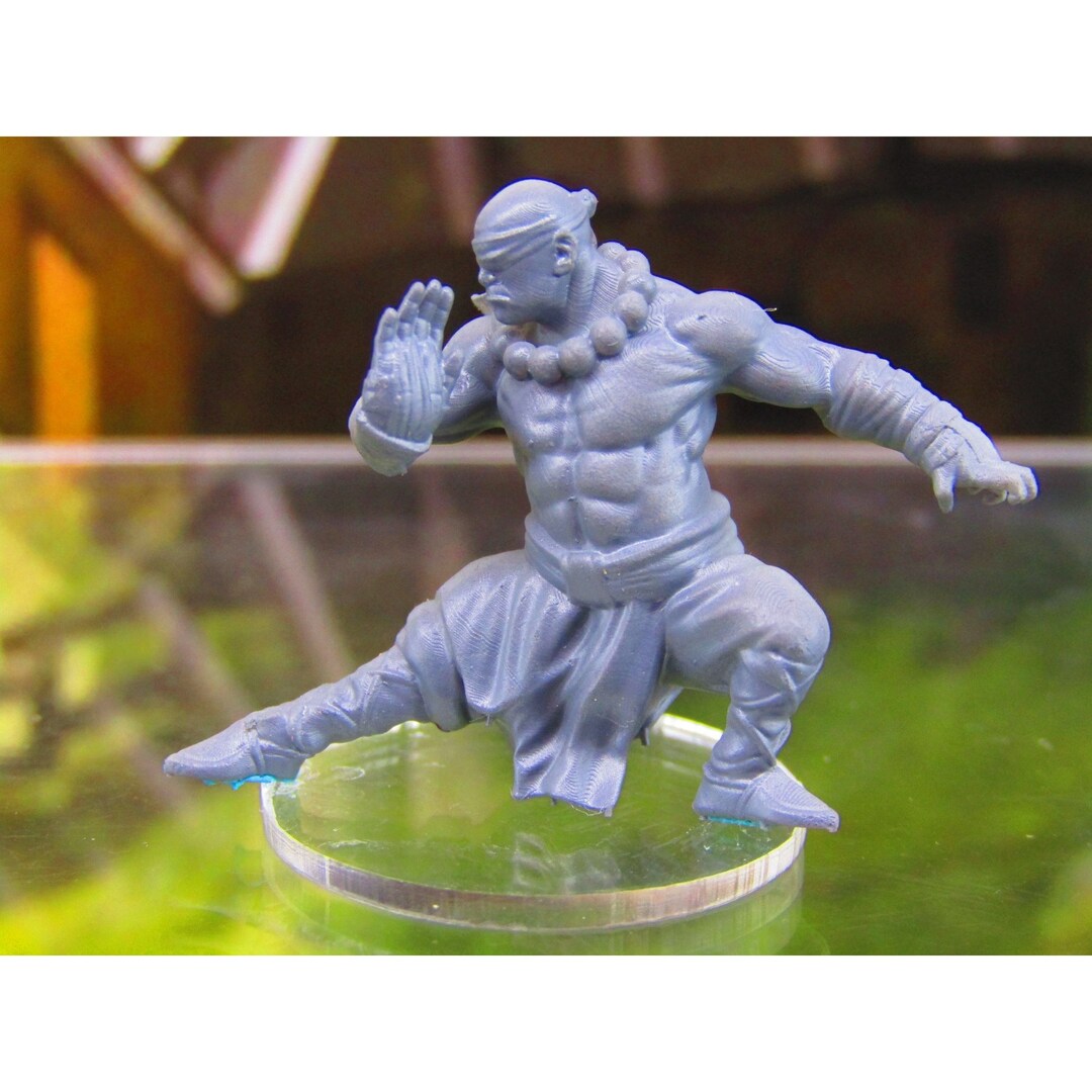 Monk Fighter Pose A Mini Miniature Figure 3D Printed Model 28/32mm ...