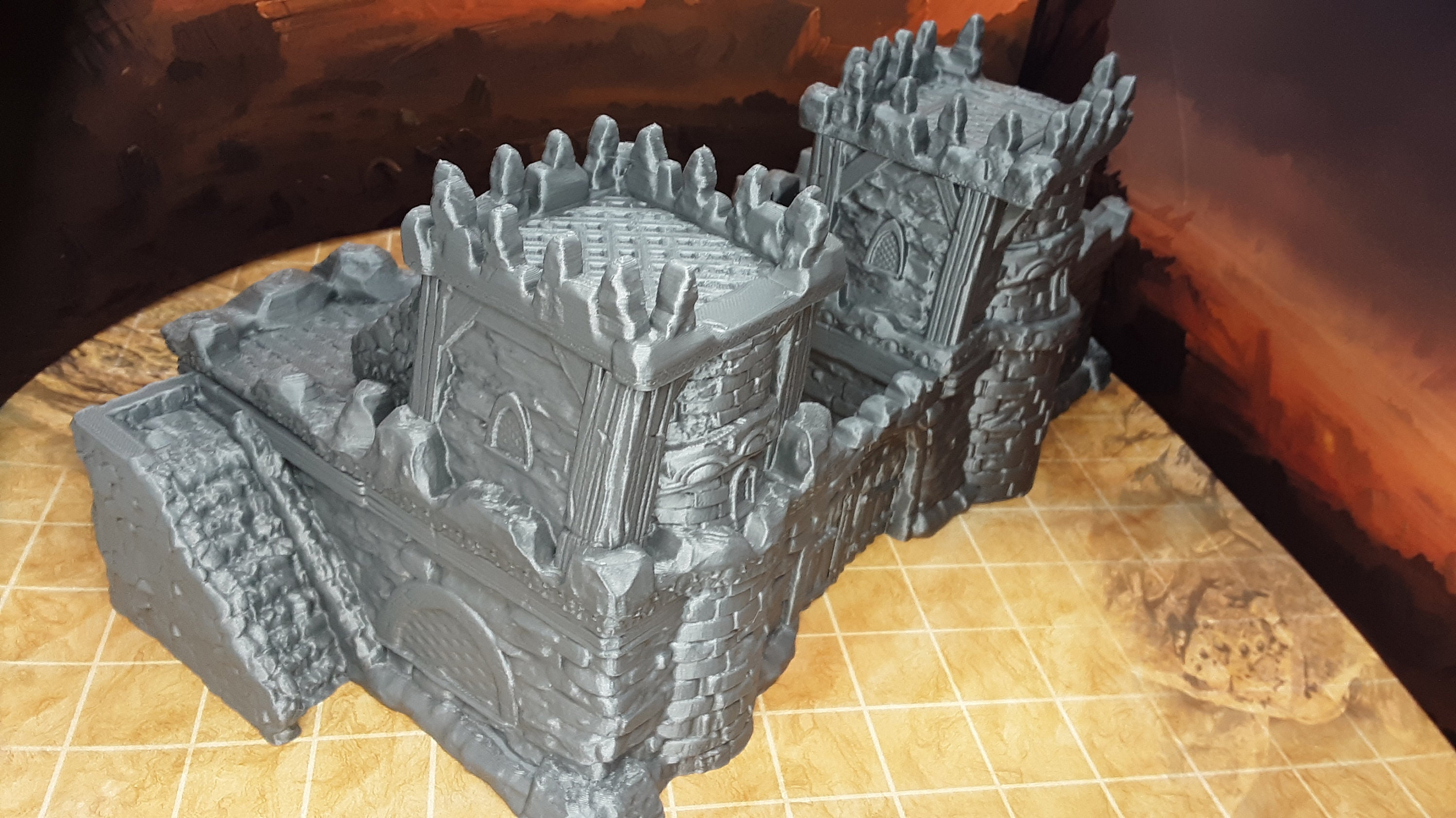 4 Room 3 Floor Fortress / Outpost Entrance Scenery Terrain | Etsy