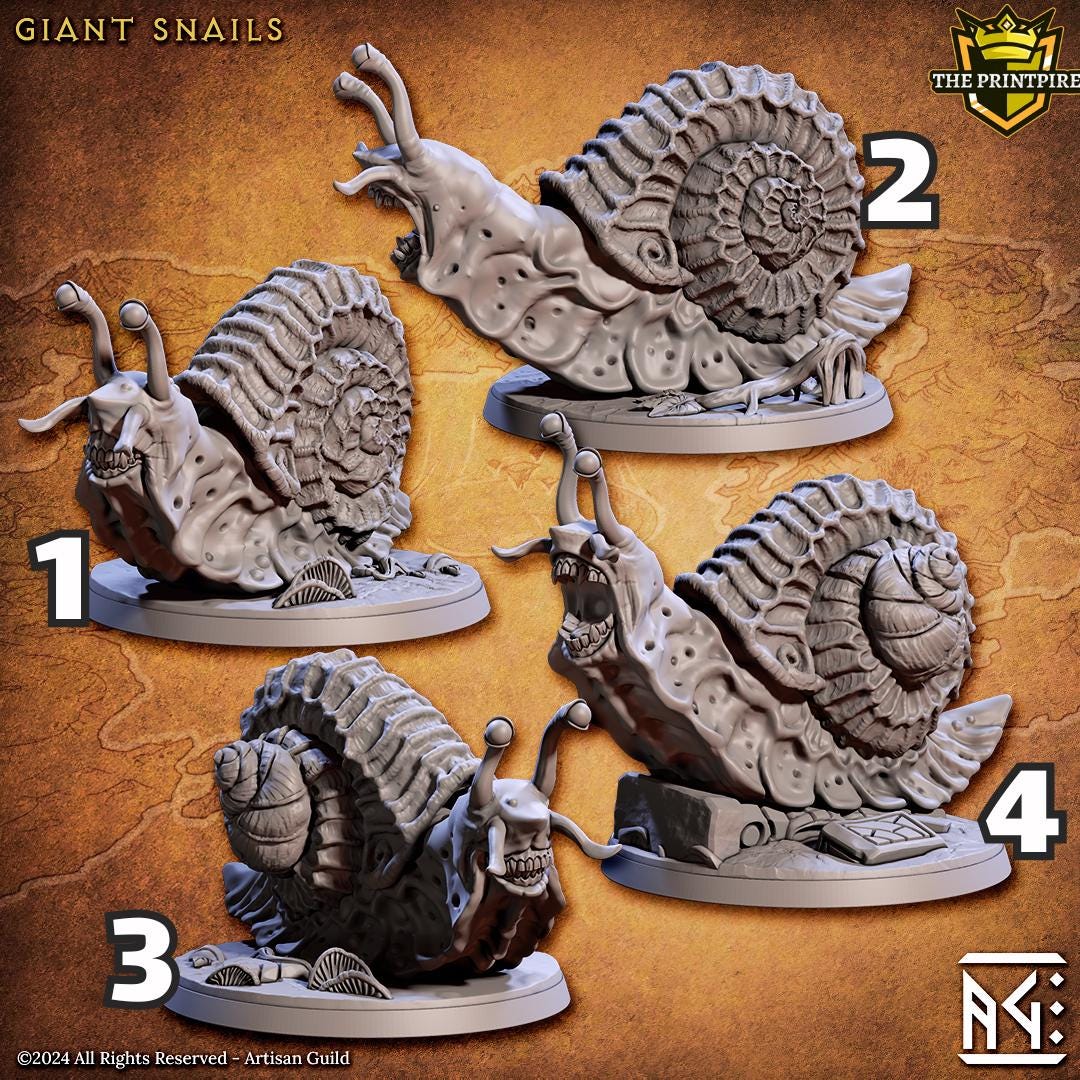 Giant Snail | Fantasy Creature | Resin Mini Miniature Figure Scale ...