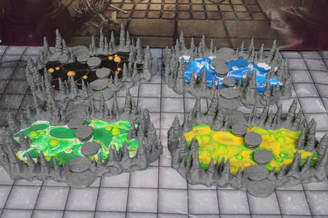 4pc MISPRINTS Colored Crossing Traps Scatter Terrain Scenery Mini ...