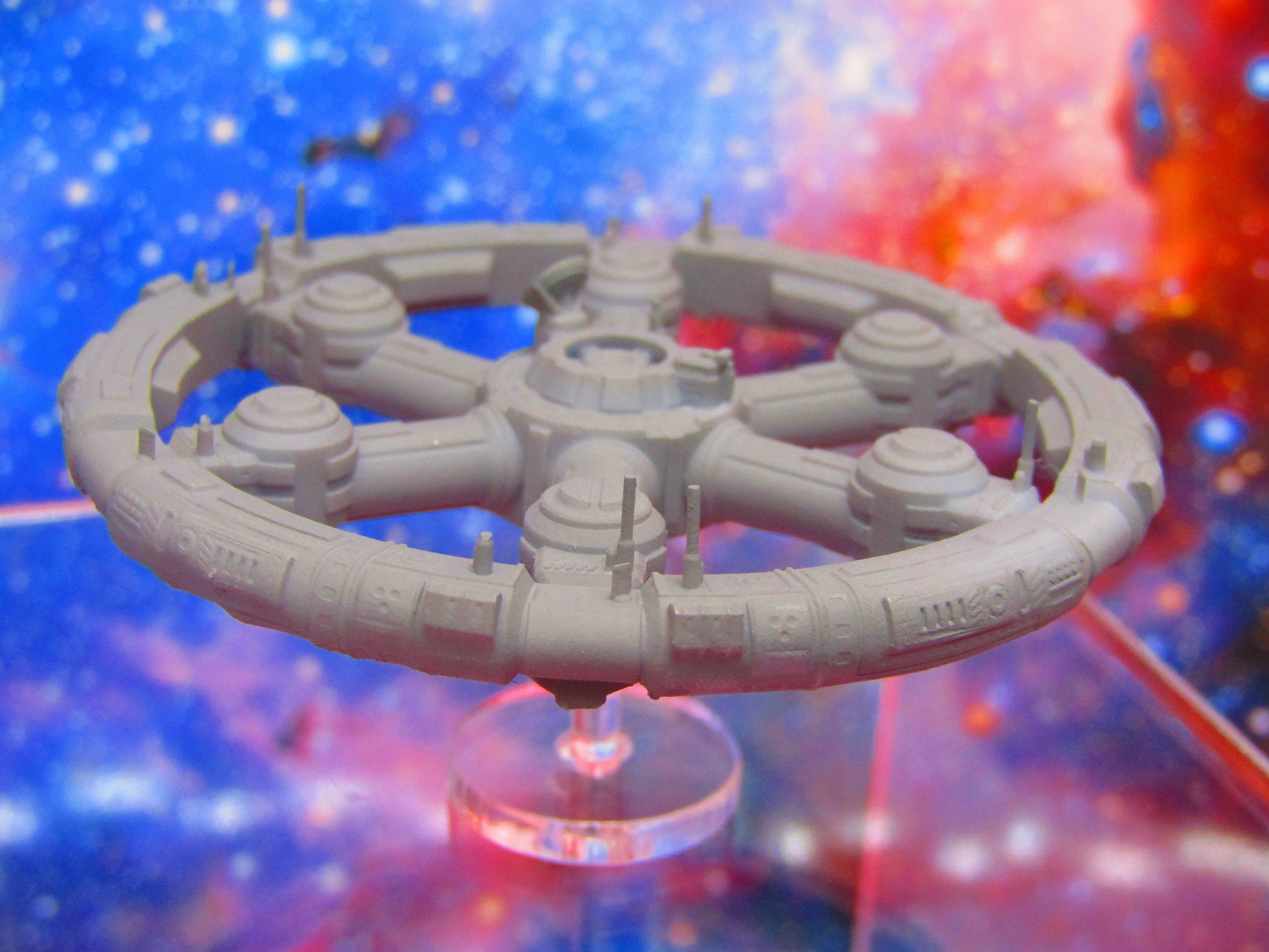 Circular Ringed Satellite Relay Station Port City Space Base Starfinder ...