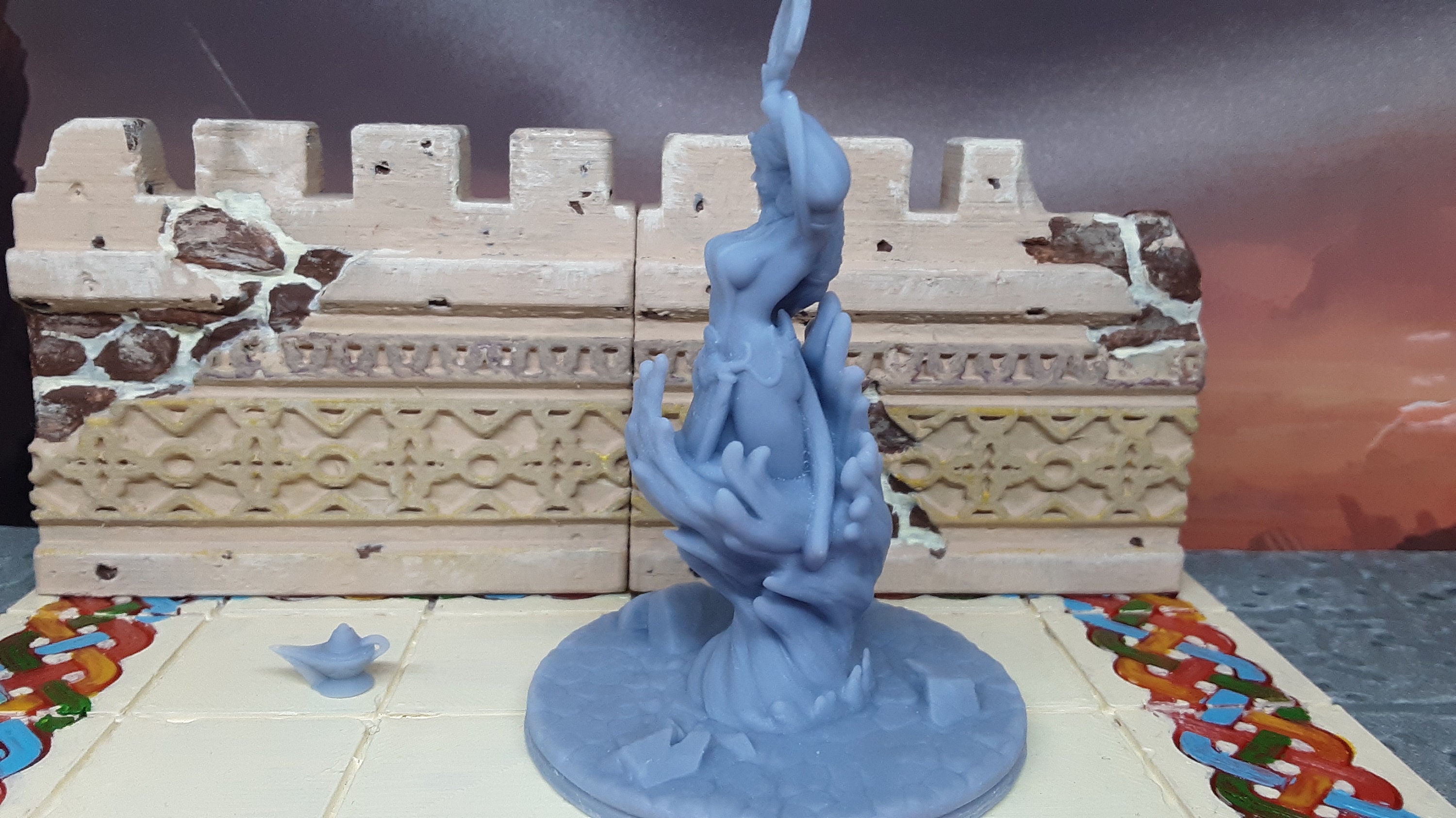 Water Genie Djinn With Lamp Mini Miniatures Figure Tabletop | Etsy