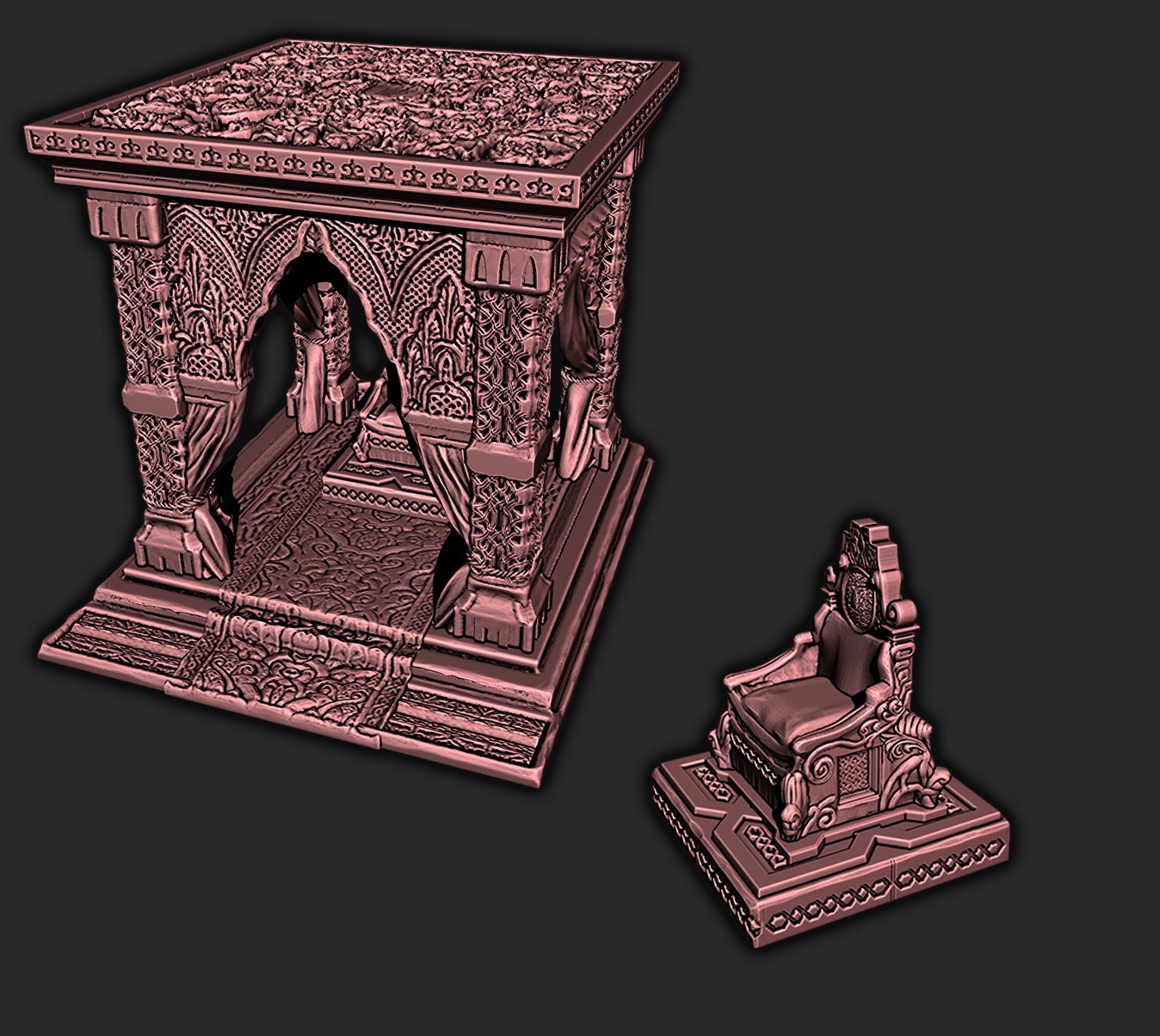 4 Piece Sultan/king's Throne & Dais Scatter Terrain | Etsy