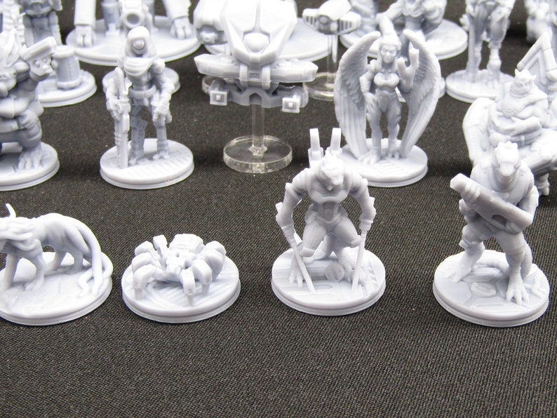 Sci Fi Mini Set 48 Pc the Ignis Quadrant EC3D Miniatures Set 3D Printed ...
