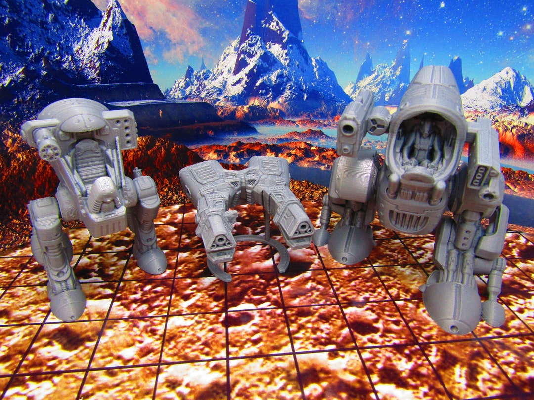 3pc Mech Assault Set Miniature Mini Scatter Terrain Scenery 3D Printed ...