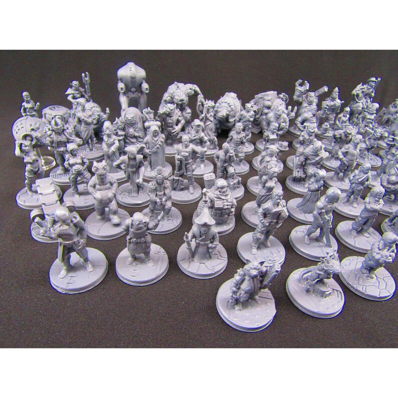 Sci Fi Mini Set 7 62pc Novus Landing Set Mini Miniatures | Etsy