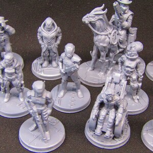 Sci Fi Mini Set 5 14pc Novus Landing Humans Mini Miniature 3D Printed ...