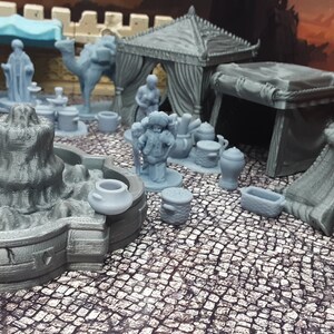 39 Piece Large Street Market Bazaar Set Scatter Terrain Tabletop Gaming ...