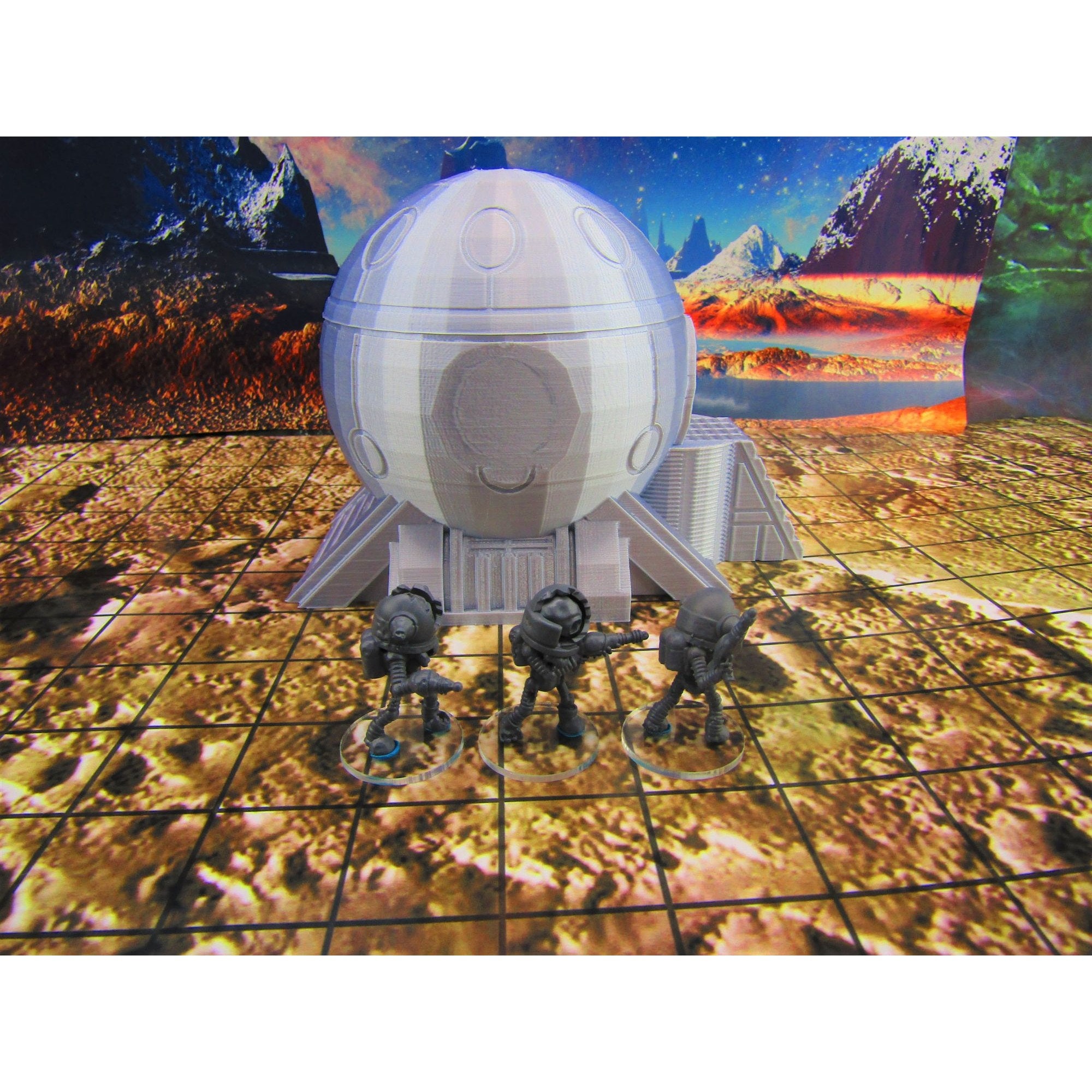 Alien Spaceship & Skeletal Zeta Alien Scatter Terrain Scenery | Etsy