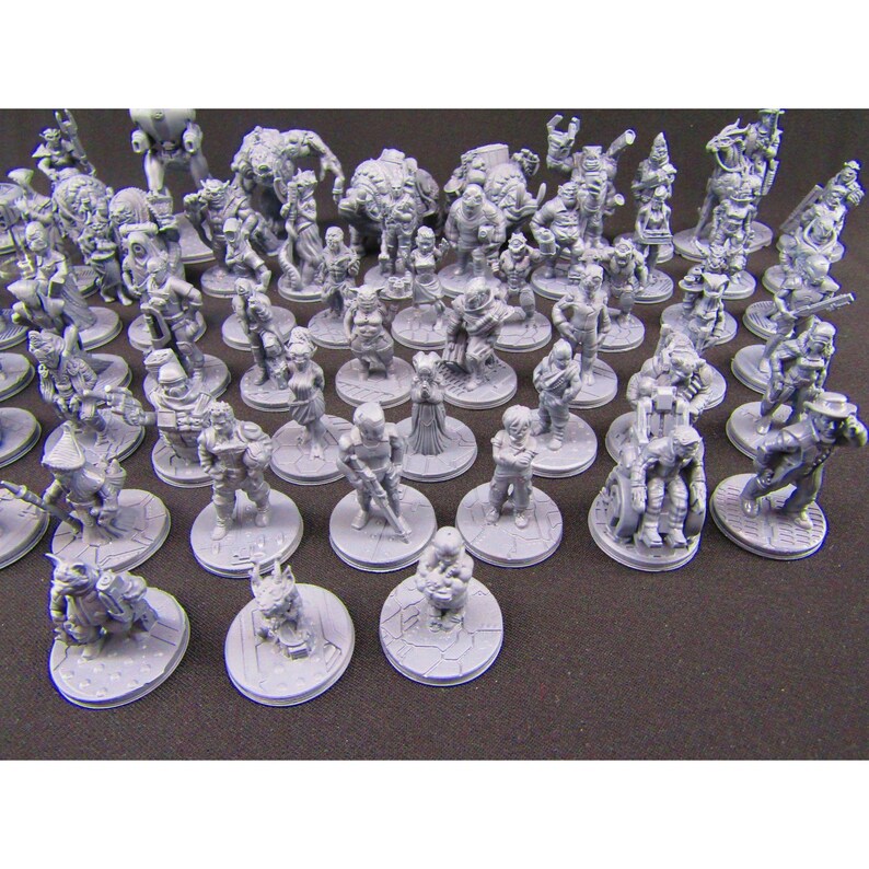 Sci Fi Mini Set 7 62pc Novus Landing Set Mini Miniatures | Etsy