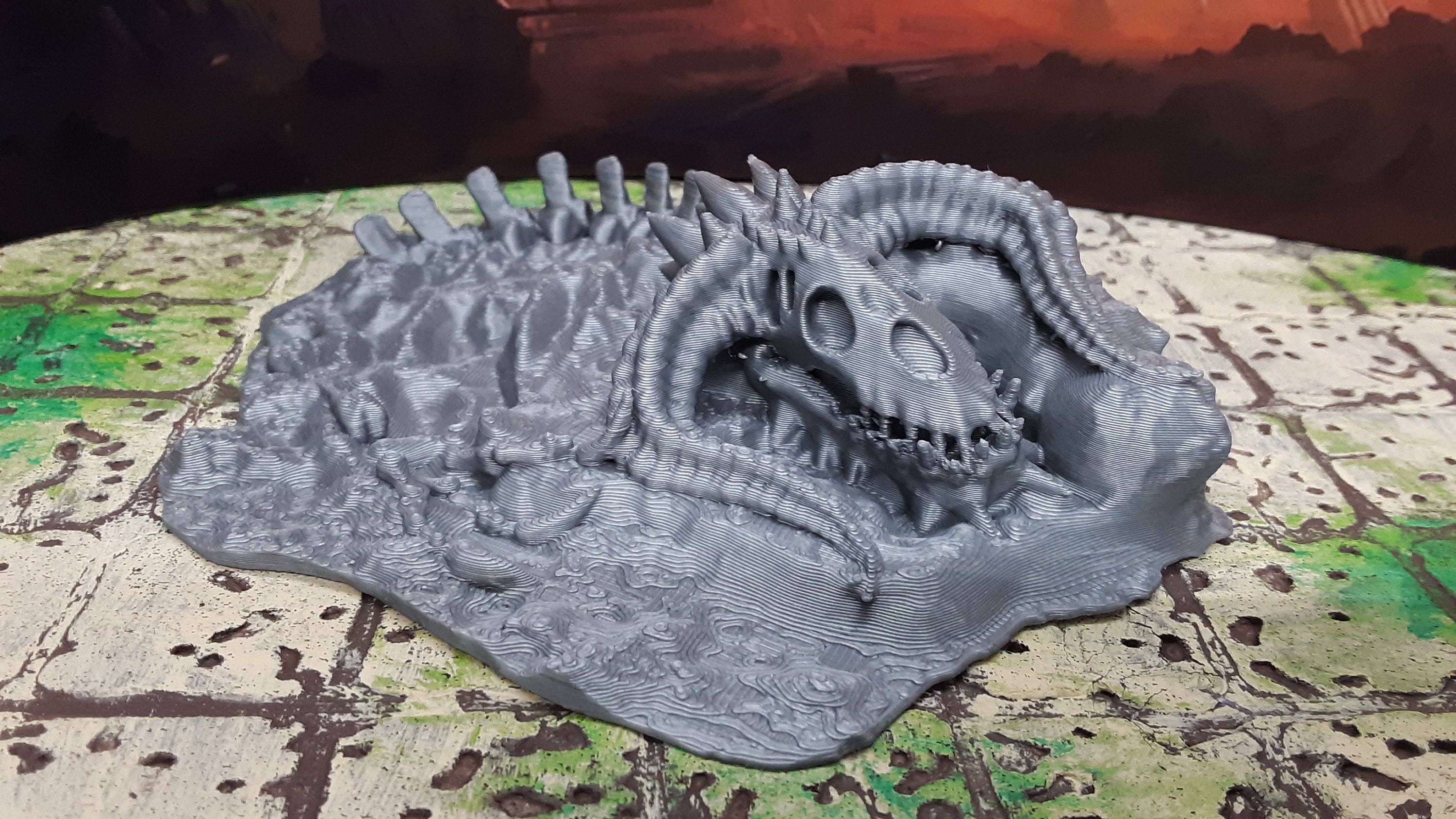 Boneyard Dead Dragon Skeleton Remains 28mm Scale Fantasy | Etsy