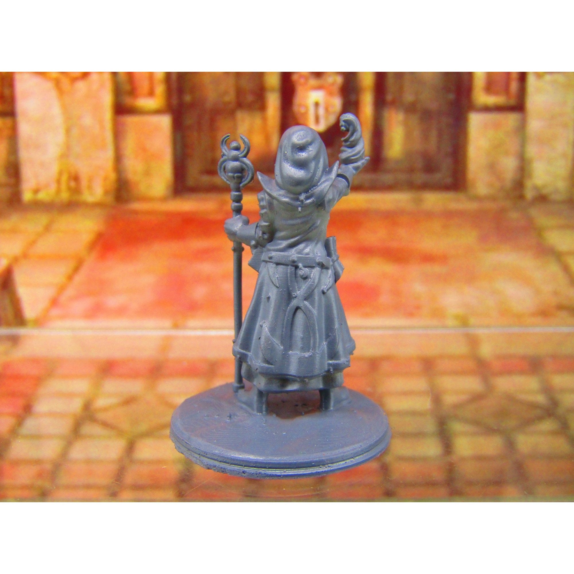 Dark Elf Sorceress Wizard W/ Staff Mini Miniature Figure 3D - Etsy
