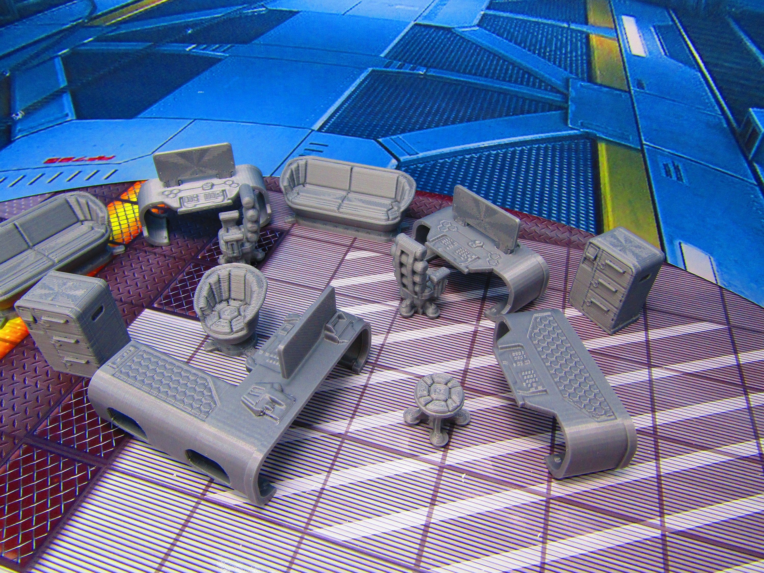 12 Piece Office Furniture Desks Chairs Terrain Scenery | Etsy