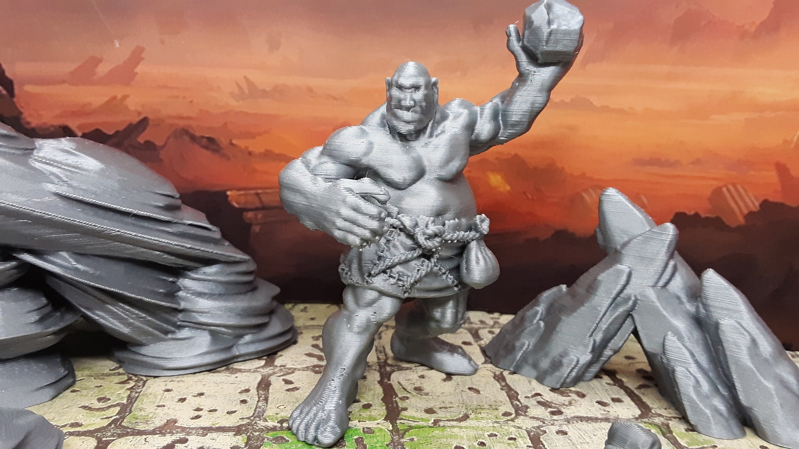 7 Piece Giant Cyclops With Victims and Terrain Set Figure - Etsy