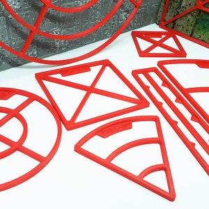 10pc D&D Spell Gauge Area of Effect Template Marker Set Cube, Cone ...