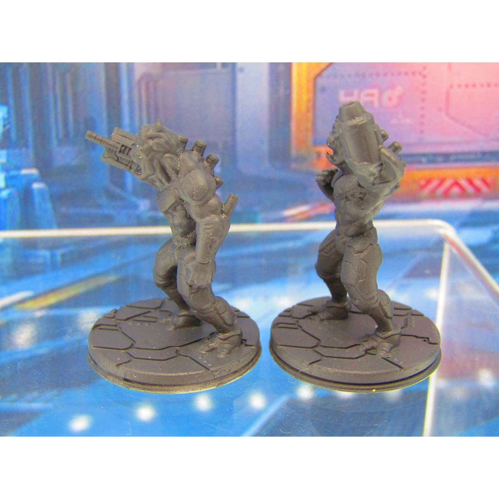 Alien Monster Space Mutants Pair Mini Miniature Figure 3D Printed Model ...