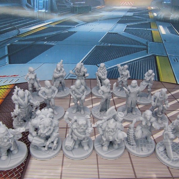 Sci-fi Alien Lizardfolk Mini Set EC3D Legion Cyberpunk Starfinder Scifi ...