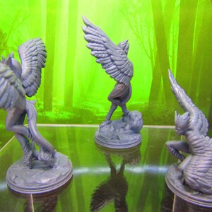 Lot of 3 Harpies Harpy Bird Monsters Mini Miniature Figure 3D Printed ...