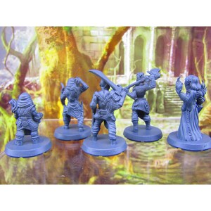 5pc Player Characters Dwarf, Elf, Half Orc, Half Elf, Human Mini ...