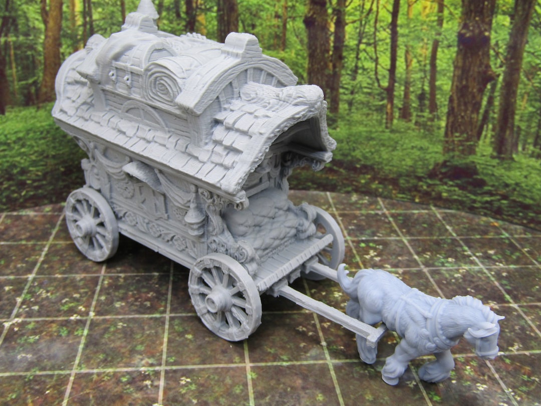 Aristocrat Carriage Wagon & Horse Scenery Terrain 3D Printed Model 28 ...