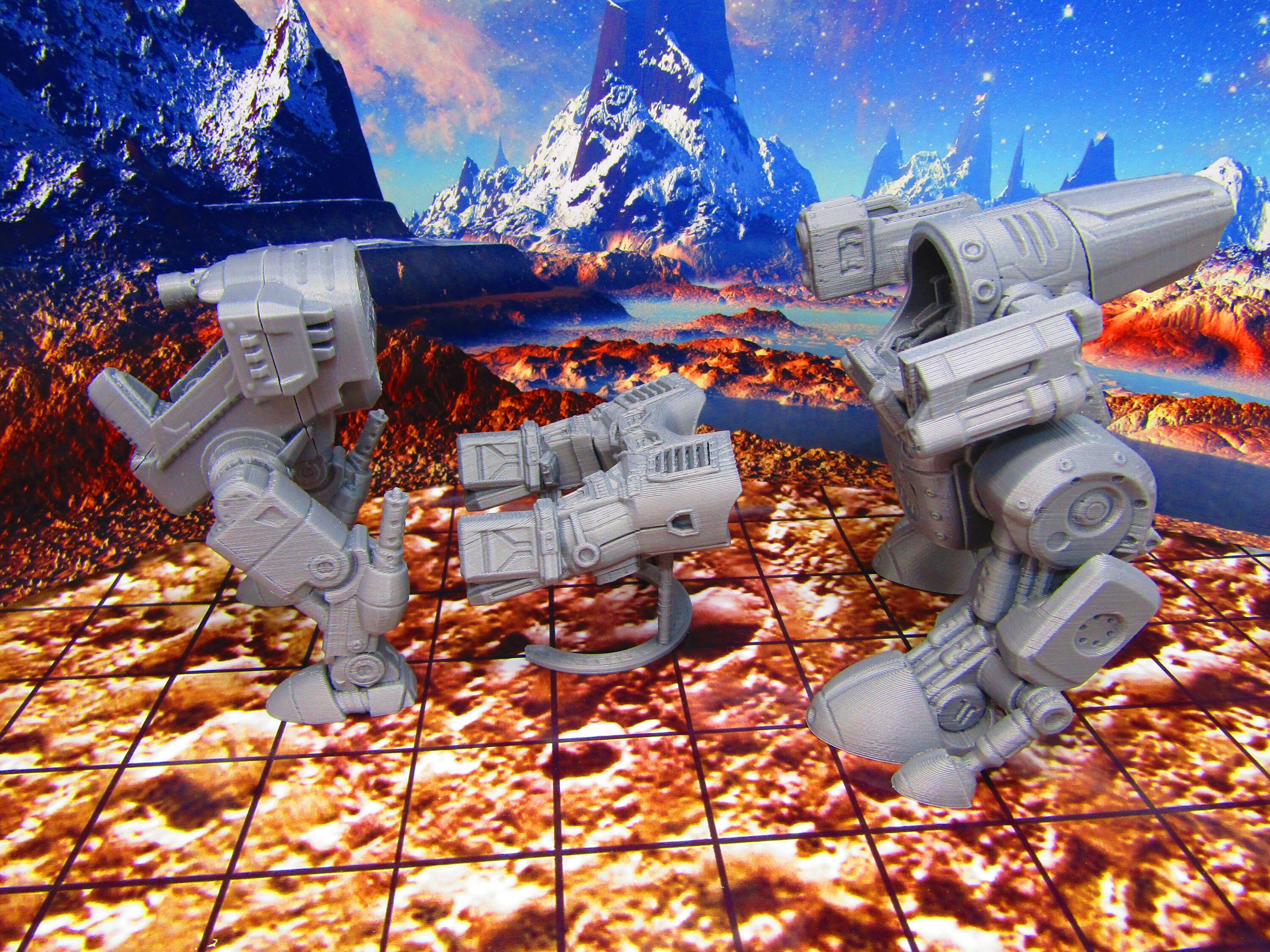 3pc Mech Assault Set Miniature Mini Scatter Terrain Scenery 3D Printed ...