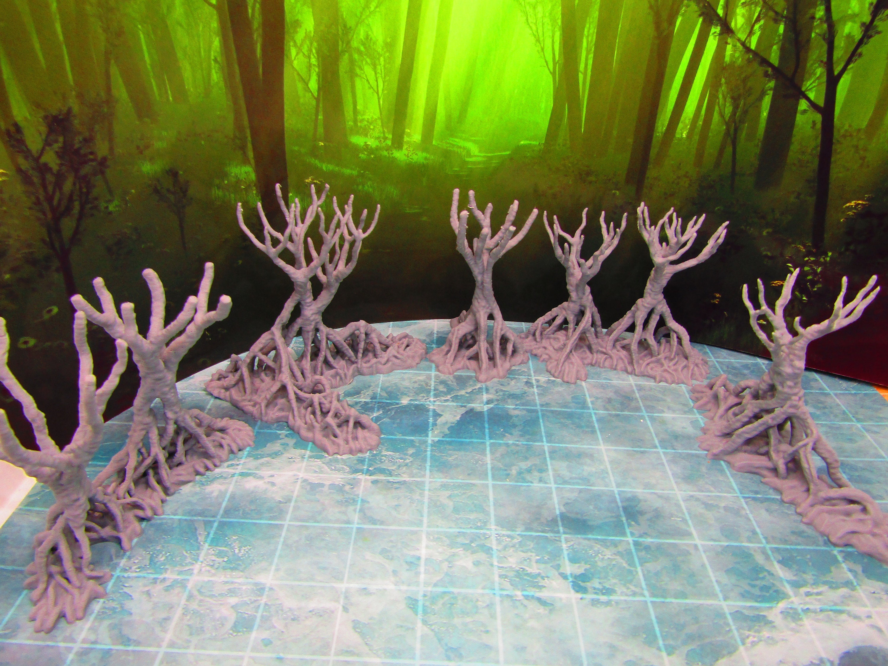 5pc Jungle / Swamp Trees Forest Set Scatter Terrain Scenery 3D Printed ...