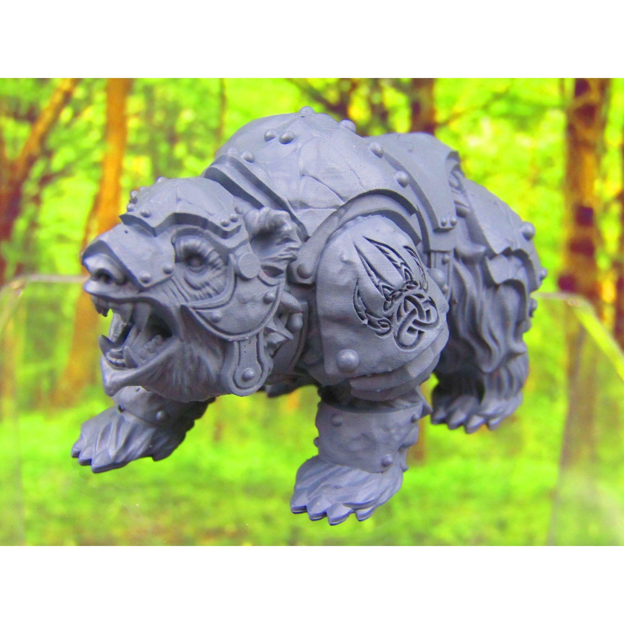 War Bear Mini Miniature 3D Printed Model 28/32mm Scale Fantasy | Etsy