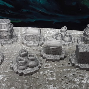 12 Piece Numbered Loot Treasure Markers Scatter Terrain Miniature Model ...