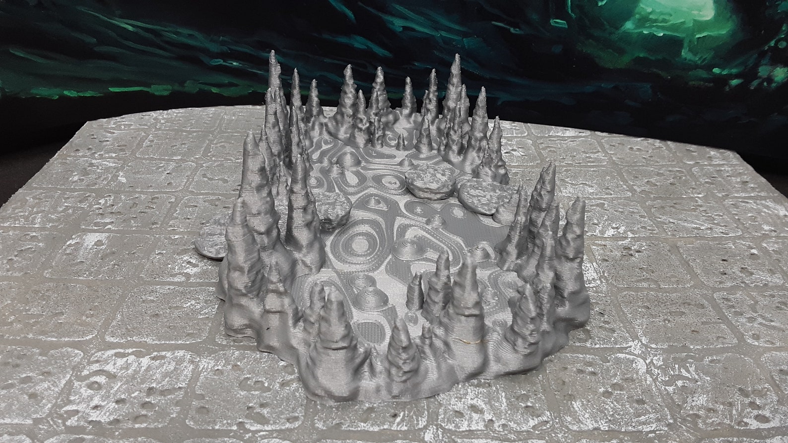 5 Piece Cavern Cave Stalagmite Pool 28mm Scale Fantasy Scatter Terrain ...
