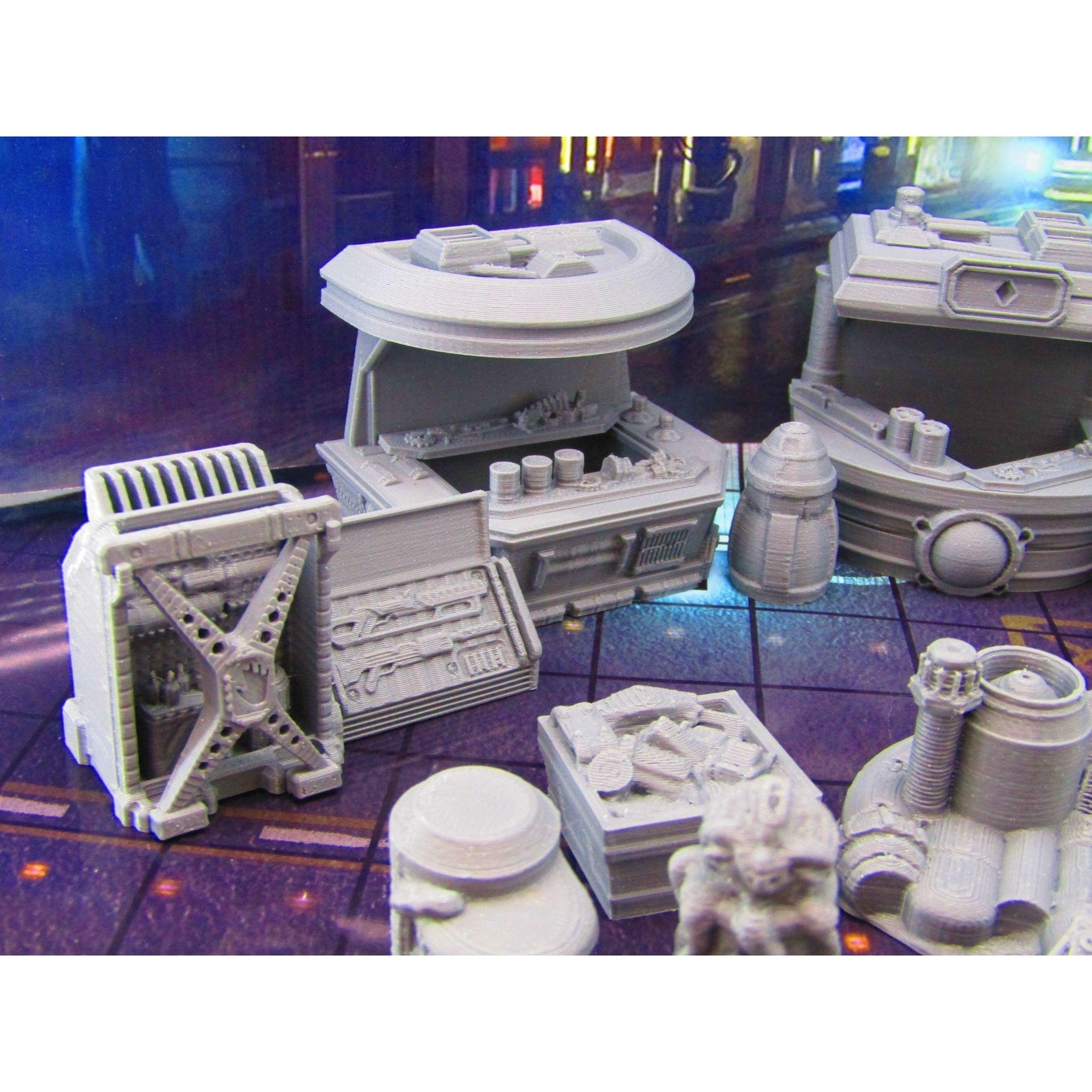 28pc Sci Fi Black Markets Stall Bazaar Set Scenery Terrain 3D | Etsy