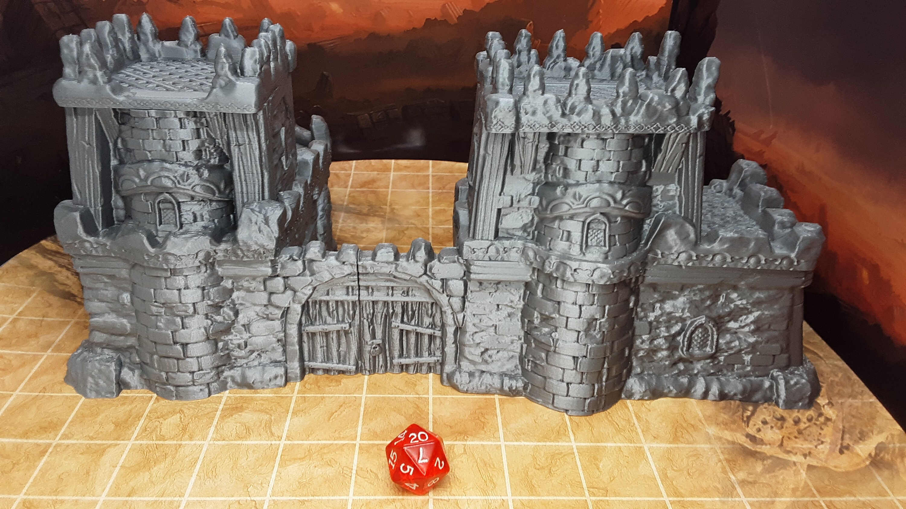 4 Room 3 Floor Fortress / Outpost Entrance Scenery Terrain | Etsy