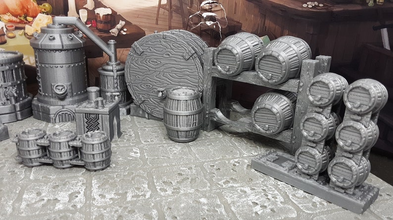 15 Piece Dwarven Ale Works 28mm Scale Fantasy Scatter Terrain ...