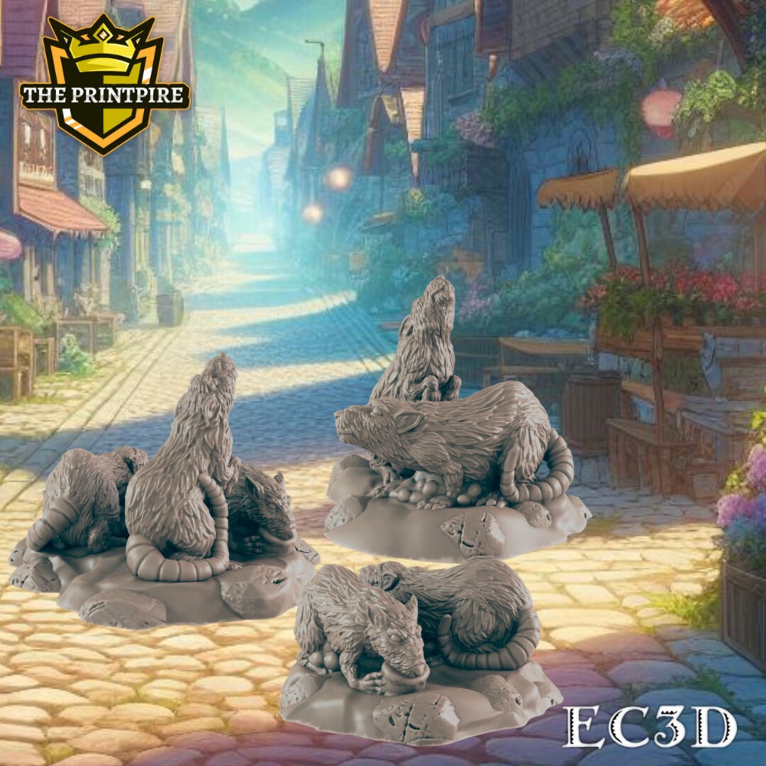 Rat Minis | Street Rodents Set | Dungeons and Dragons NPC Figure ...