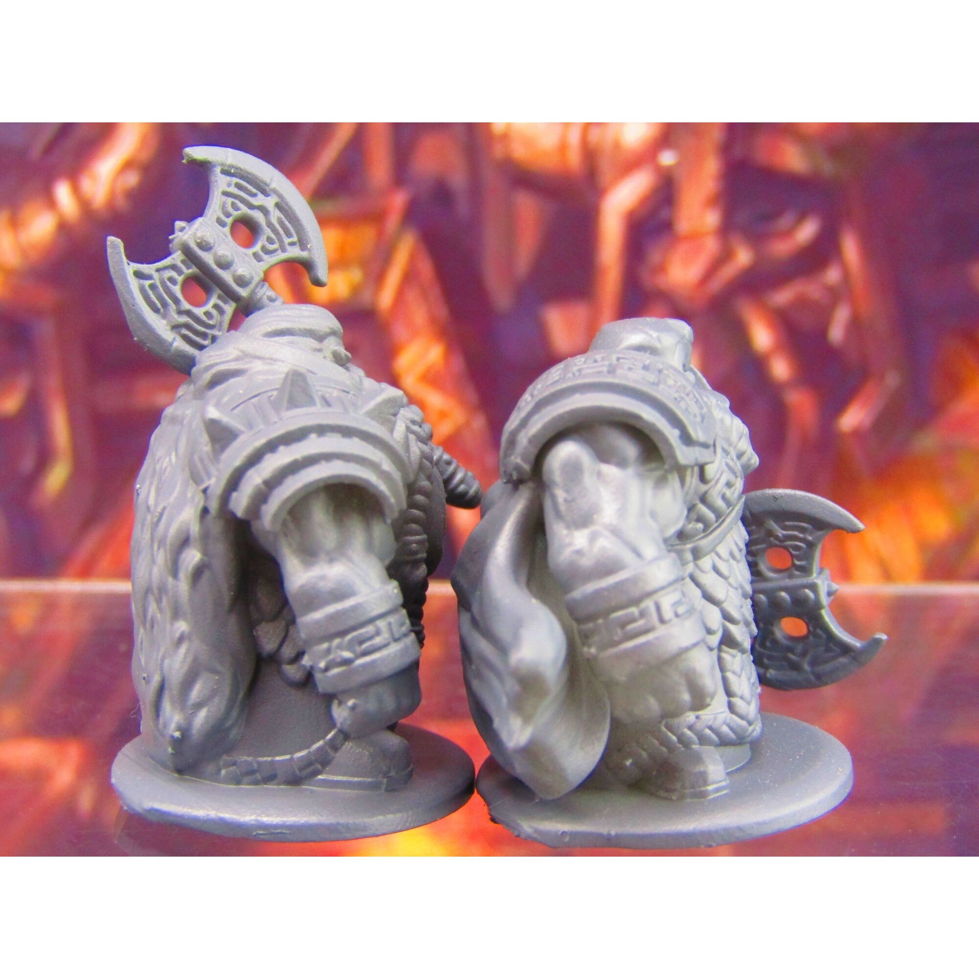 Dwarven Guard Pair Mini Miniature Figure 3D Printed Model - Etsy