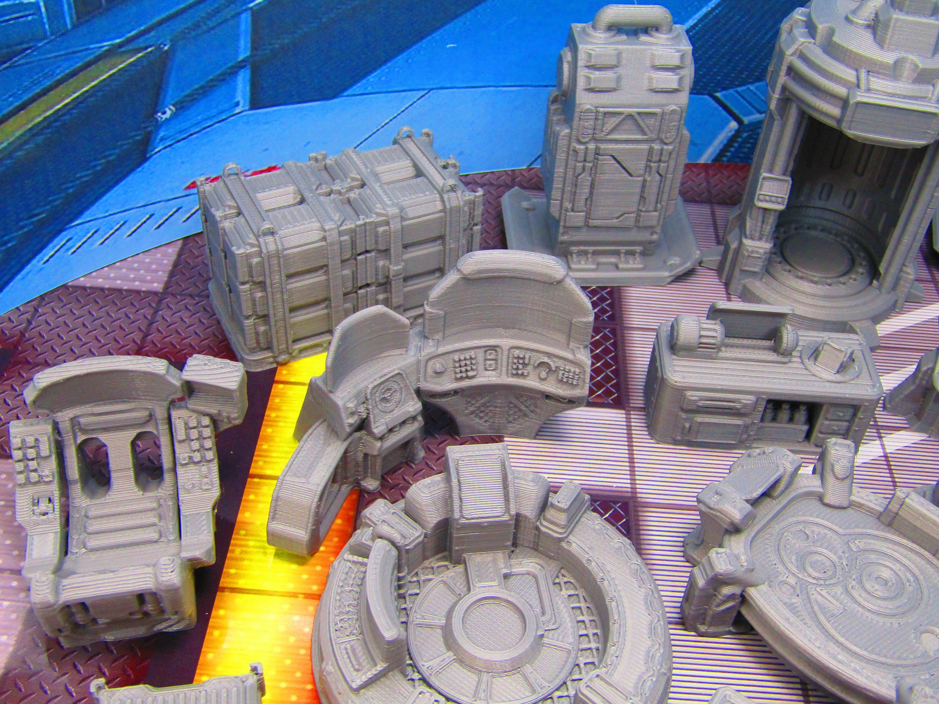 24 Piece Space Star Ship Terrain Scenery Miniature 3D Printed Model 28 ...
