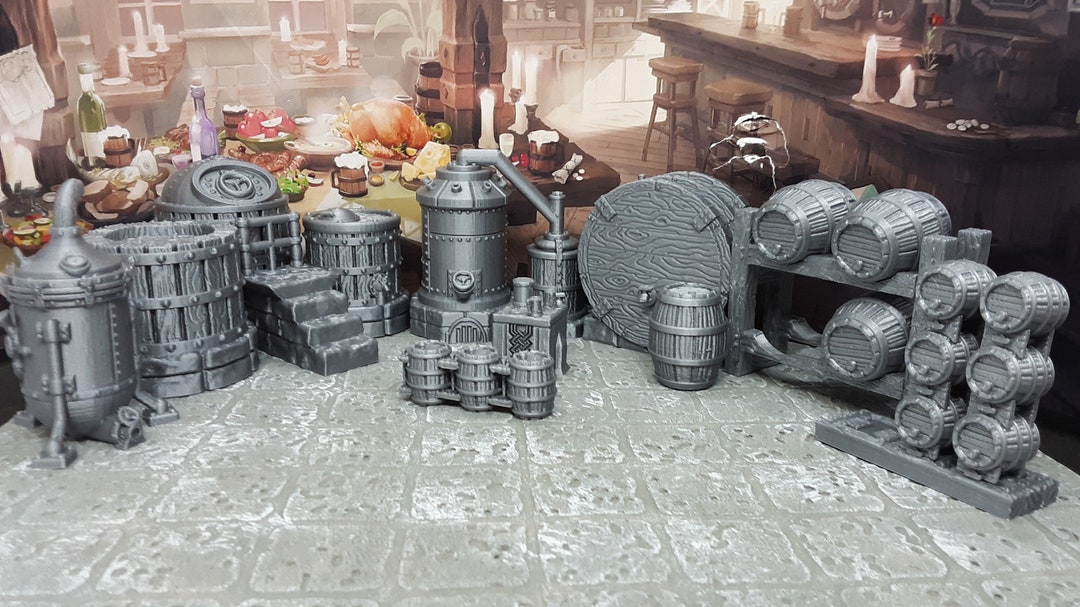 15 Piece Dwarven Ale Works 28mm Scale Fantasy Scatter Terrain ...