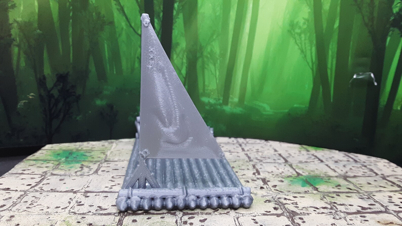 Boat Raft With Sail 28mm Miniature Scale Fantasy Terrain Tile - Etsy