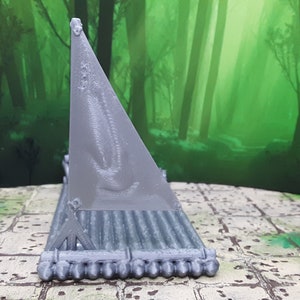 Boat Raft With Sail 28mm Miniature Scale Fantasy Terrain Tile ...