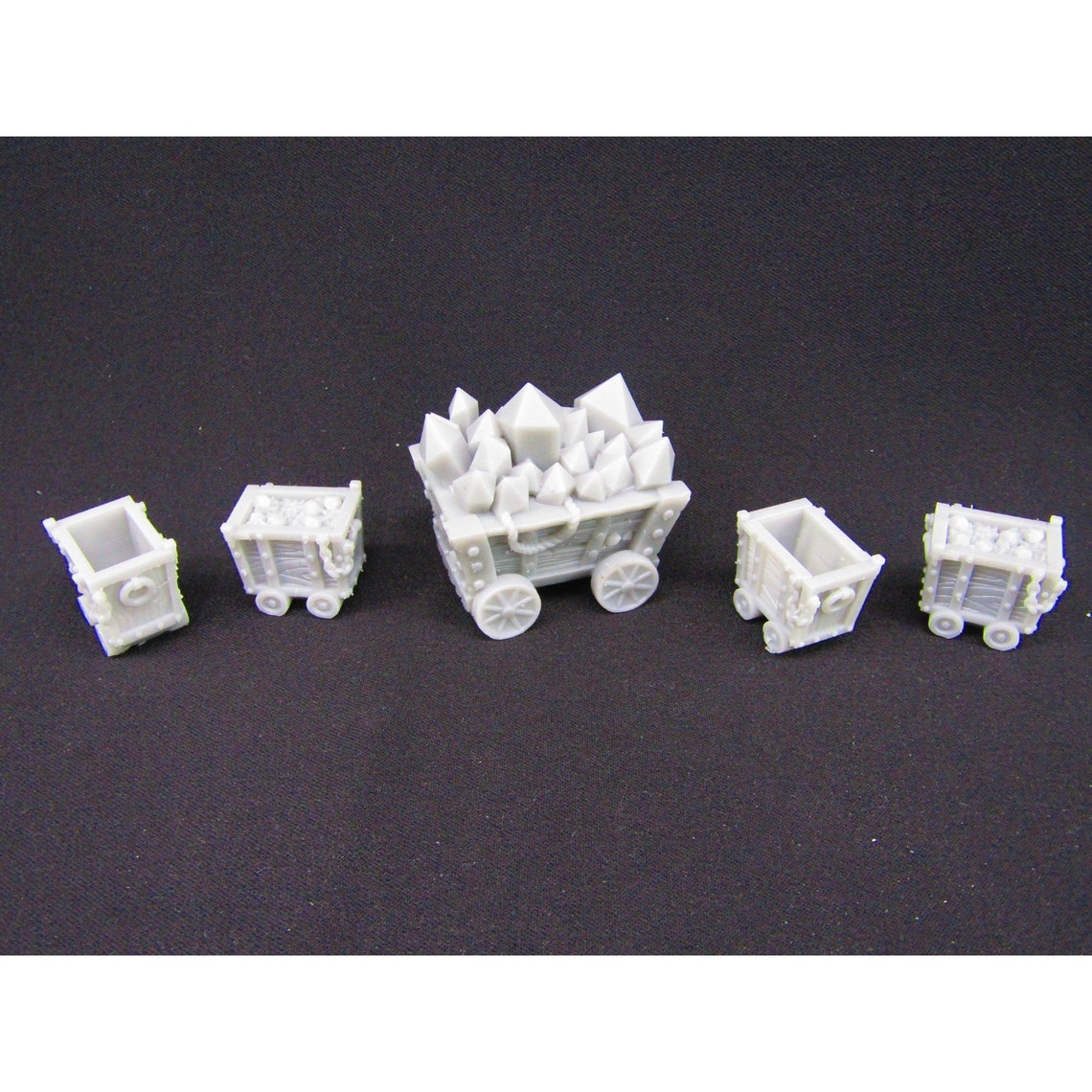 5pc Mine Carts Scatter Terrain Scenery 3D Printed Mini | Etsy