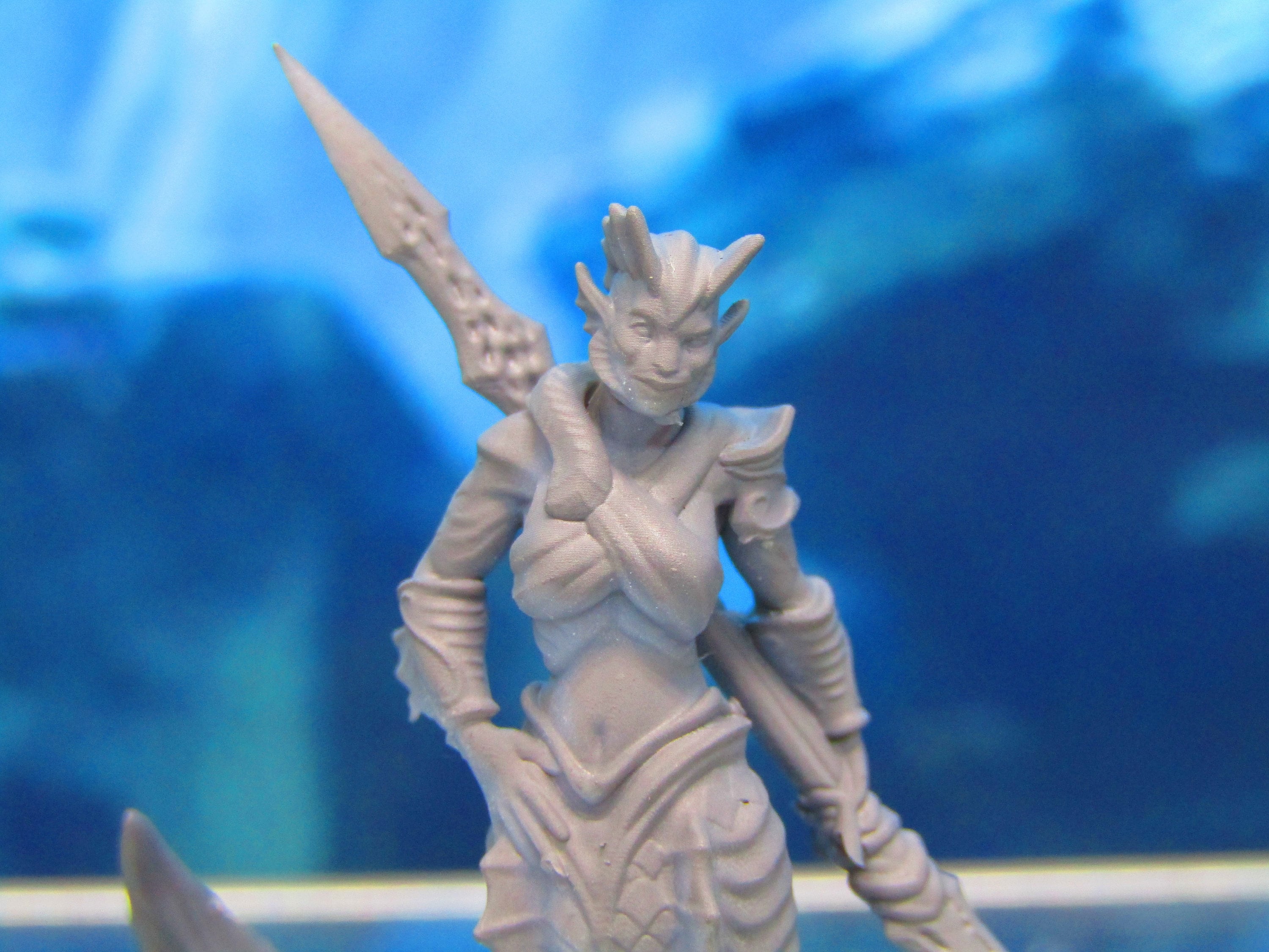 Merfolk Mermaid Female With Spear Mini Miniature Figure 3D - Etsy