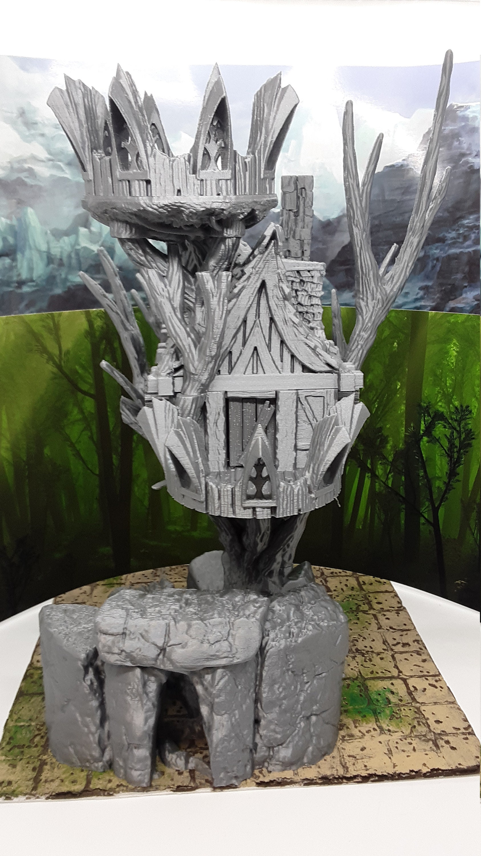 4 Piece Modular Elvish Treehouse Watchtower Treefort Scatter Terrain ...