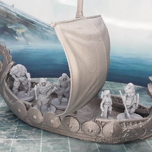 Viking Barbarian Long Ship Sail Boat Scatter Terrain Scenery - Etsy